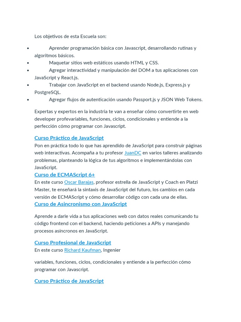 Curso Práctico de Javascript: Juandc | PDF | Script Java | Red mundial