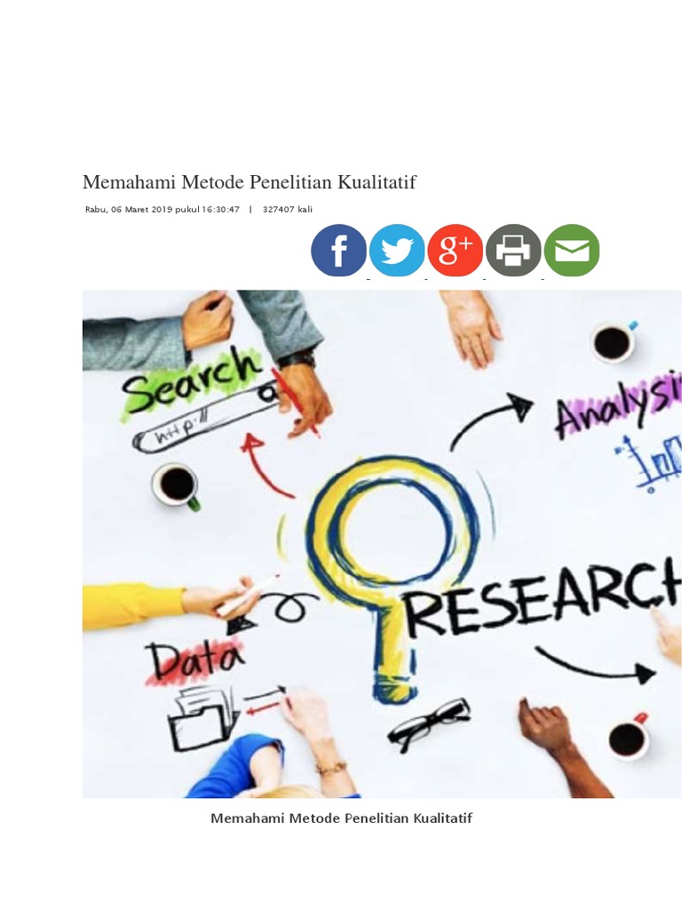 Memahami Metode Penelitian Kualitatif | PDF