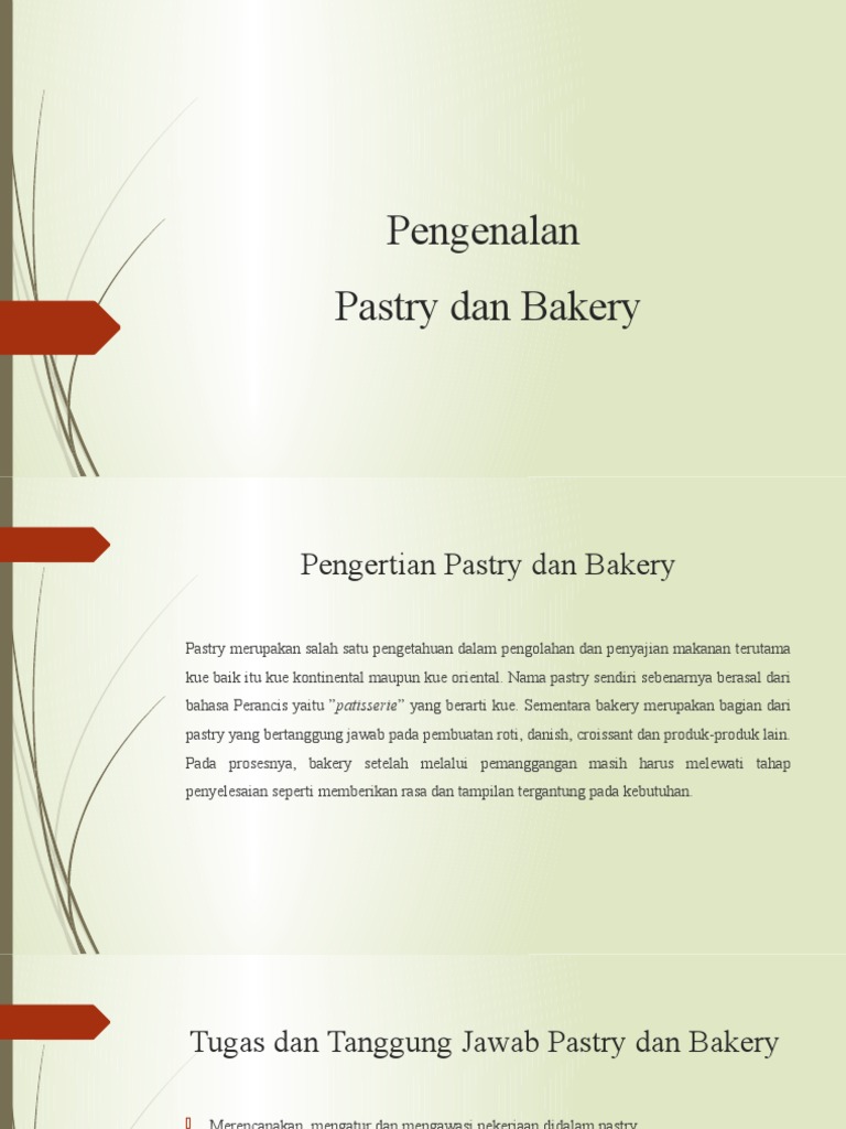 Pengenalan Pastry Dan Bakery | PDF