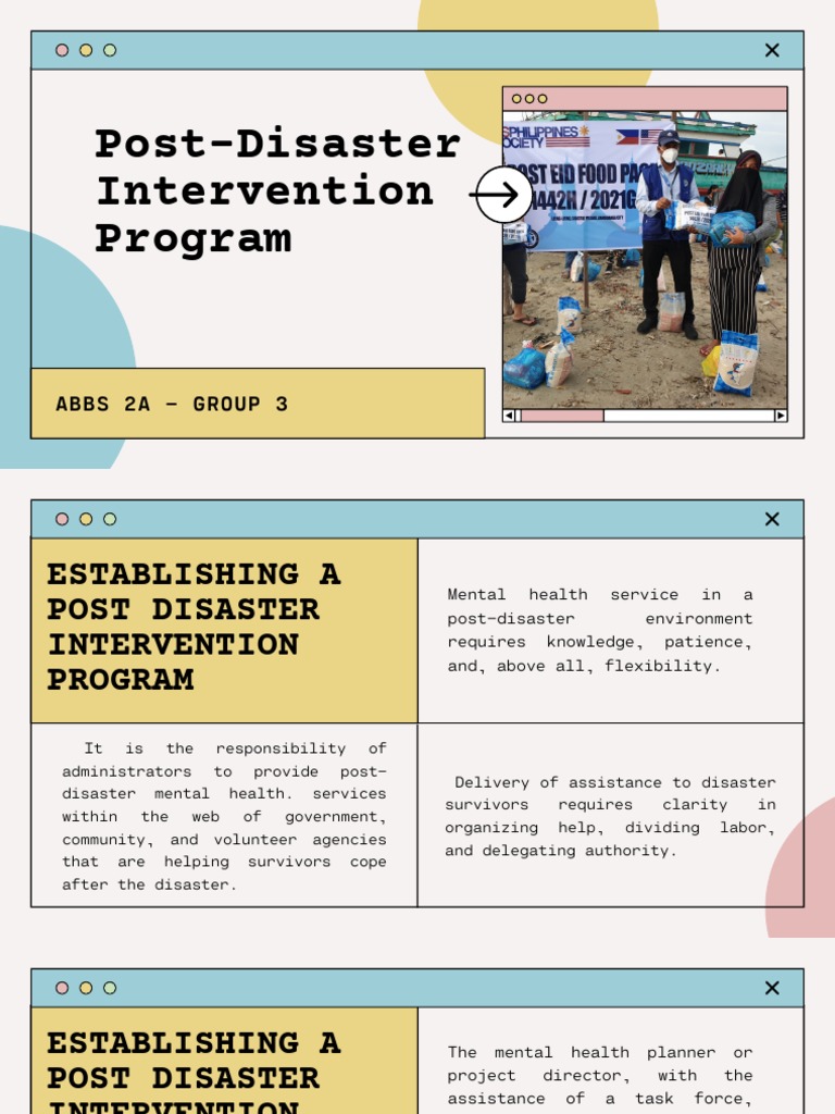 Establishing an Effective Post-Disaster Mental Health Intervention ...