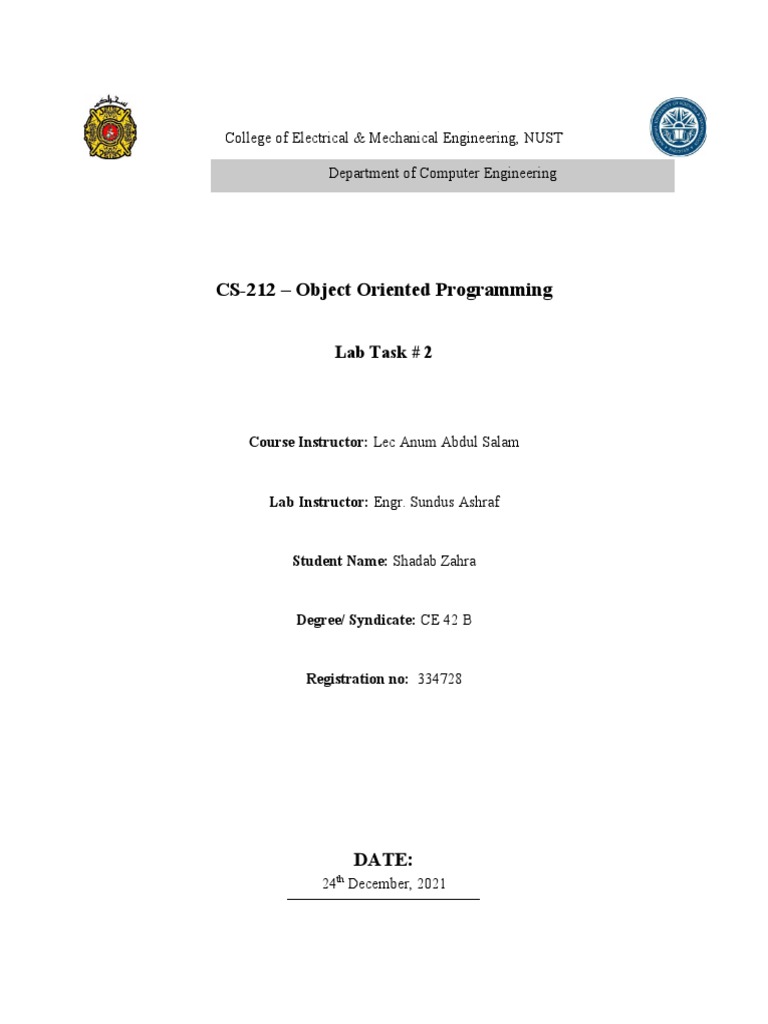 Shadab Zahra Lab 9 | PDF | Software Development | Computer Science