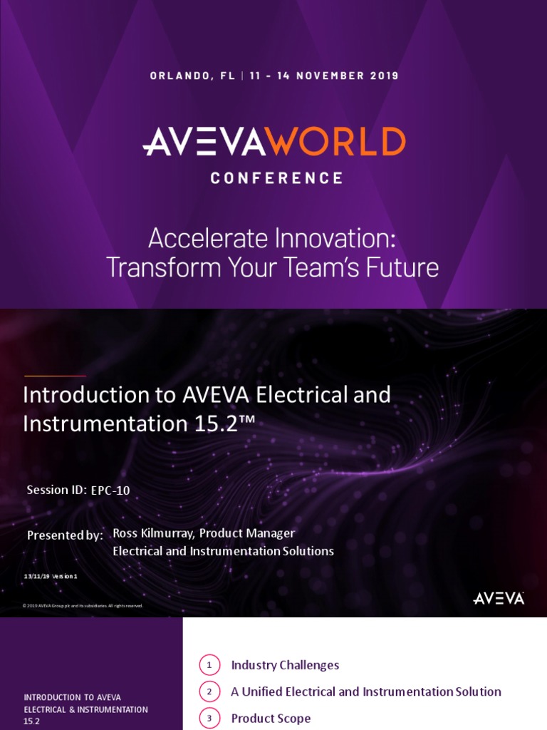 EPC-10-AWC2019-Introduction To AVEVA Electrical and Instrumentation-Ross Kilmurray | PDF ...