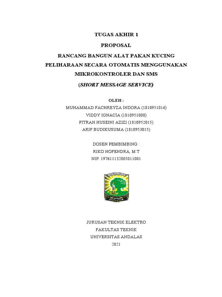 Proposal Pakan Hewan Otomatis | PDF