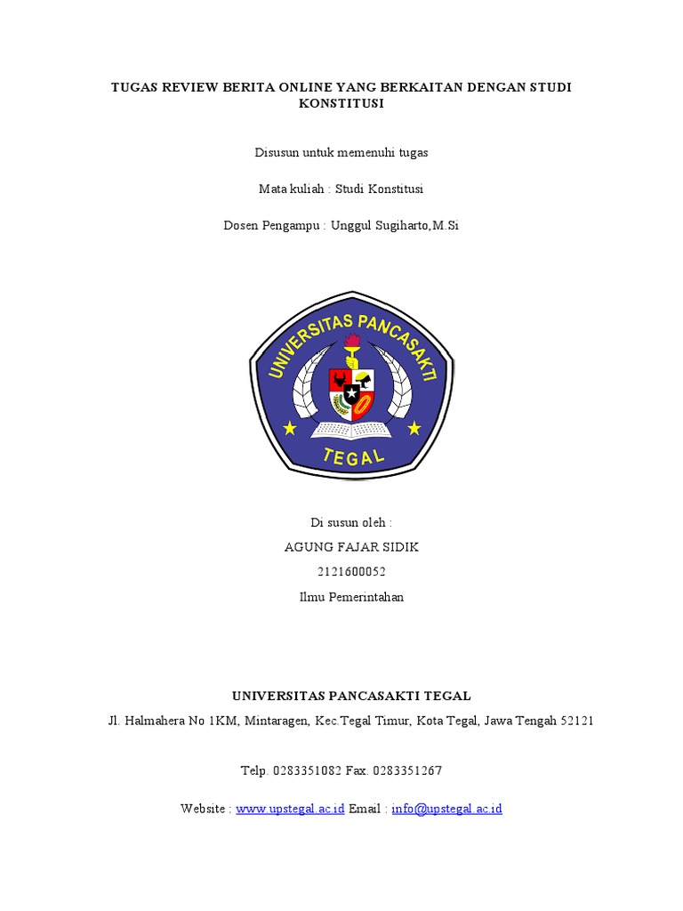Tugas Review Berita Studi Konstitusi | PDF | Pengelolaan Keuangan & Uang