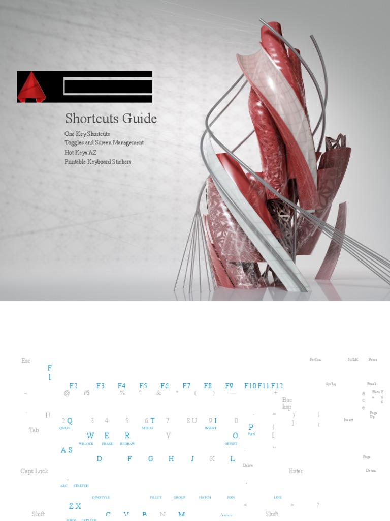 AutoCAD Shortcuts Guide Autodesk | PDF | 3 D Computer Graphics ...