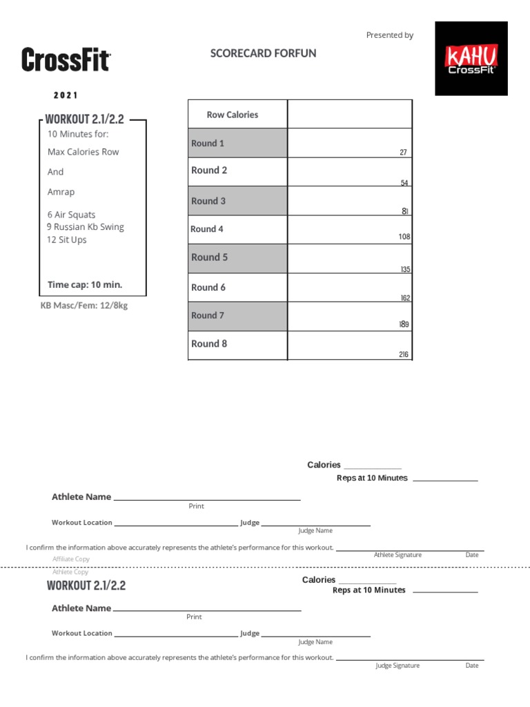 Score Card Forfun2 | PDF | Games Of Physical Skill | Health Sciences