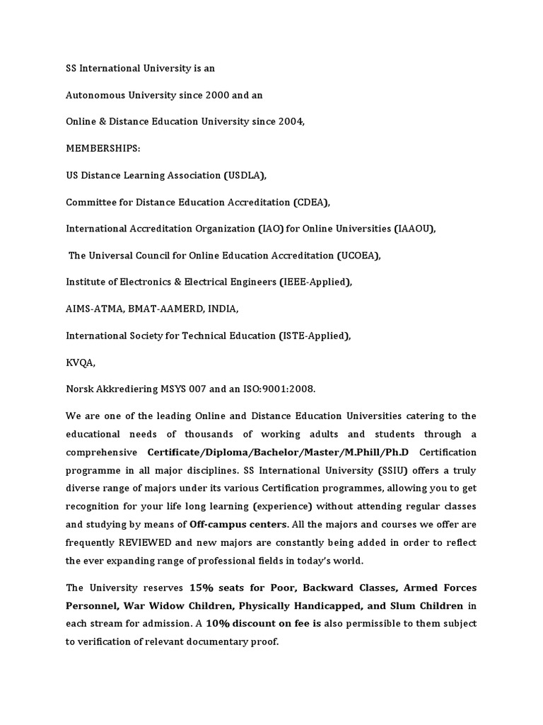 SS International University | PDF | Science | Engineering