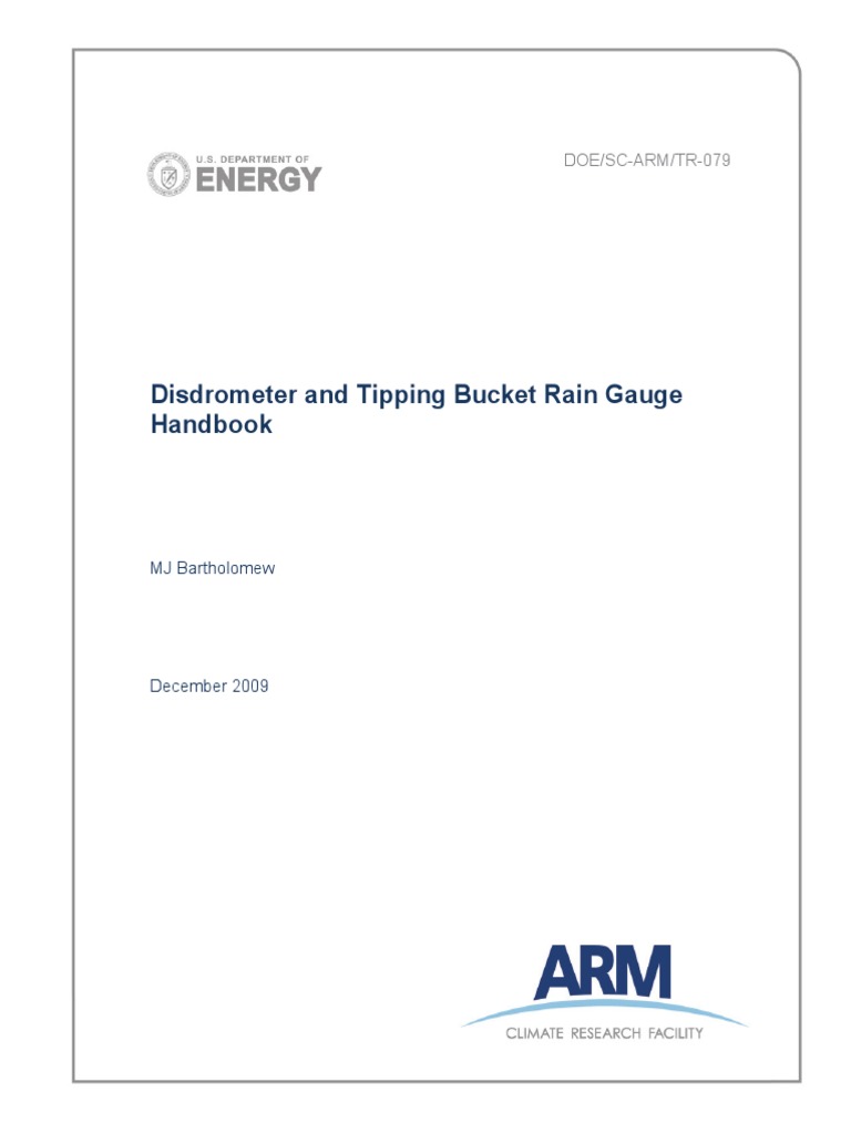 Disdrometer and Tipping Bucket Rain Gauge Handbook | PDF | Variance ...