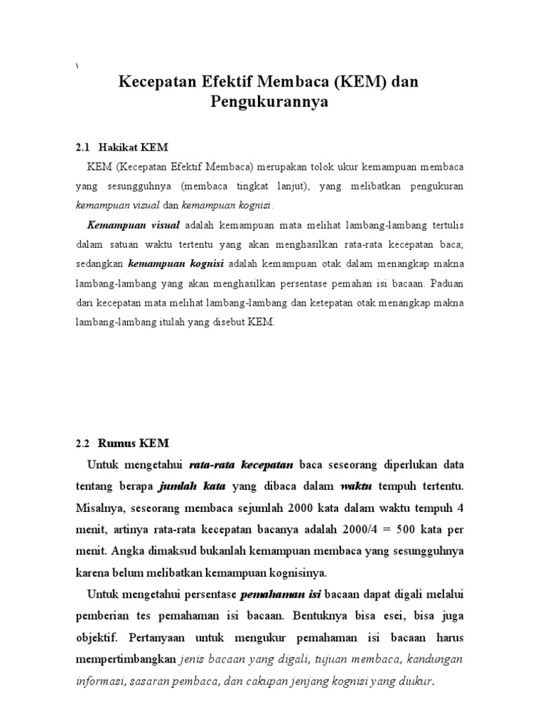Kecepatan Efektif Membaca-Dikonversi | PDF