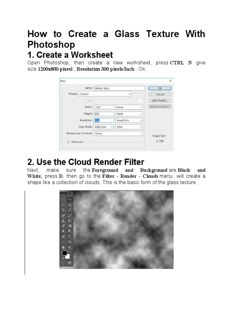 How To Create A Glass Texture With Photoshop | PDF | Adobe Photoshop ...