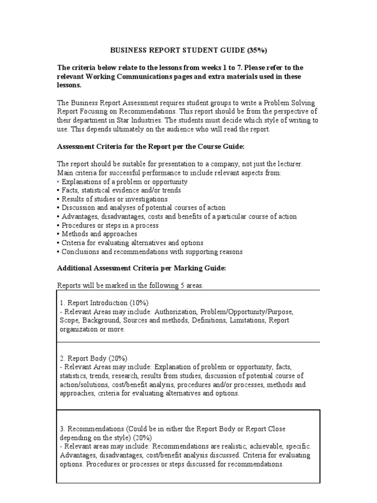 Business Report Student Guide | PDF | Learning | Epistemology