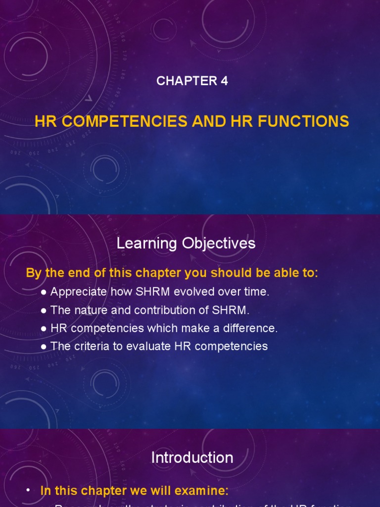 Chapter 4 HR Competencies | Download Free PDF | Competence (Human ...