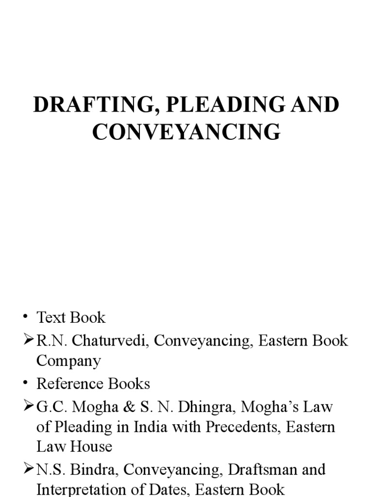 Drafting, Pleading and Conveyancing | PDF | Lease | Real Estate
