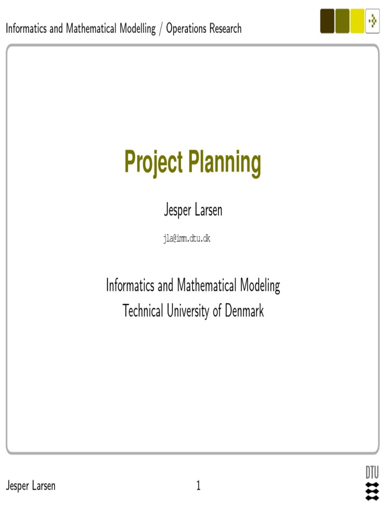 Project Planning: Jesper Larsen | PDF | Computing | Mathematical And Quantitative Methods ...