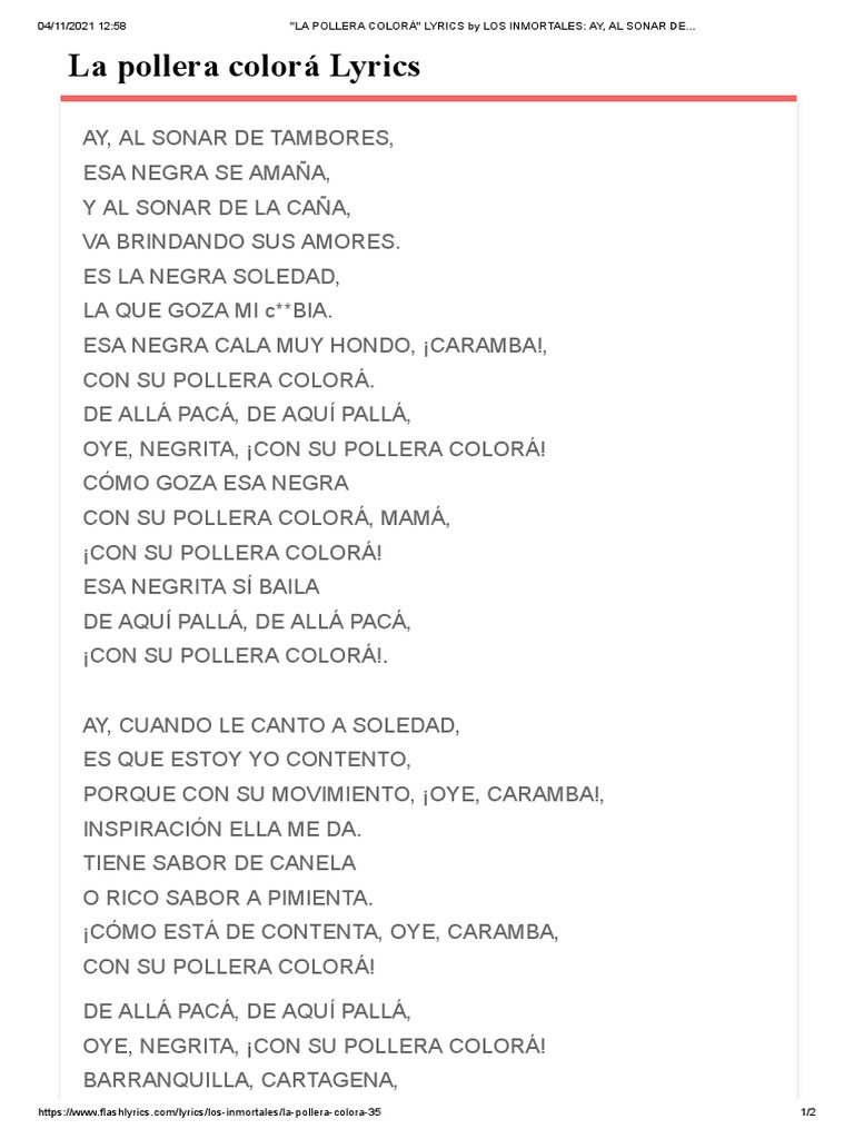 La Pollera Colorá | PDF