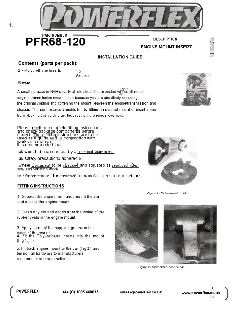 Engine Mount Insert: Installation Guide | PDF | Technology & Engineering