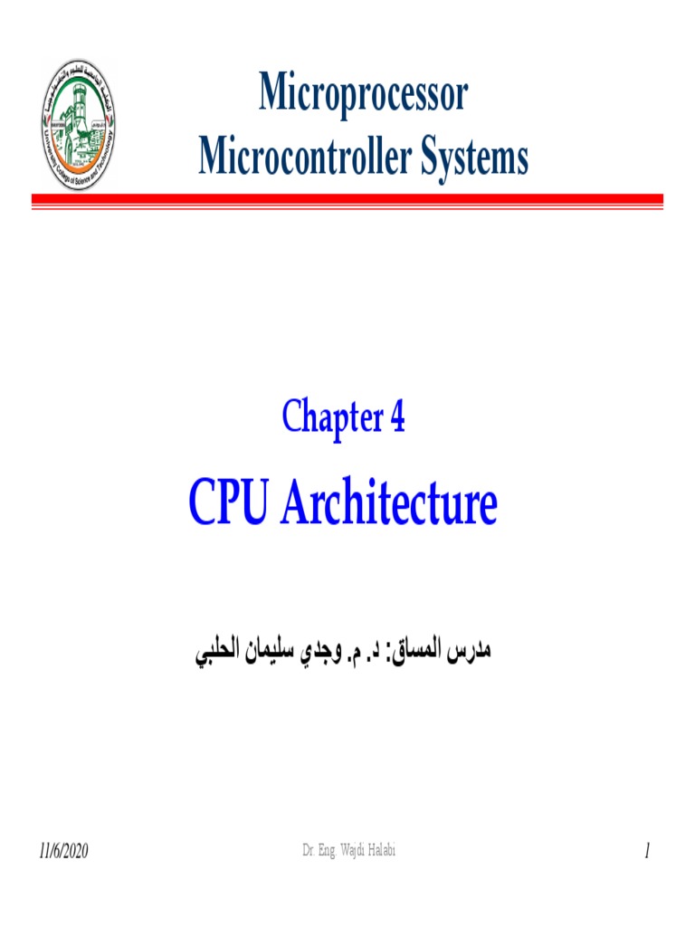 Chapter 4 CPU Architecture | PDF | Central Processing Unit | Classes Of ...