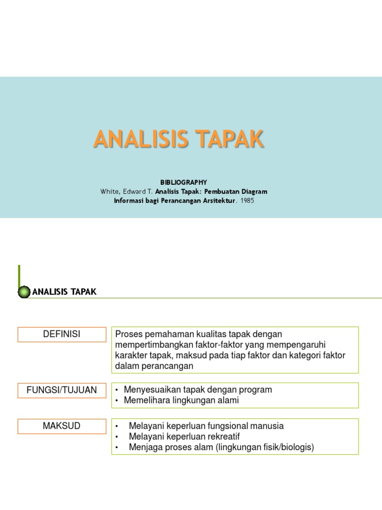 W5 - Analisis Tapak | PDF