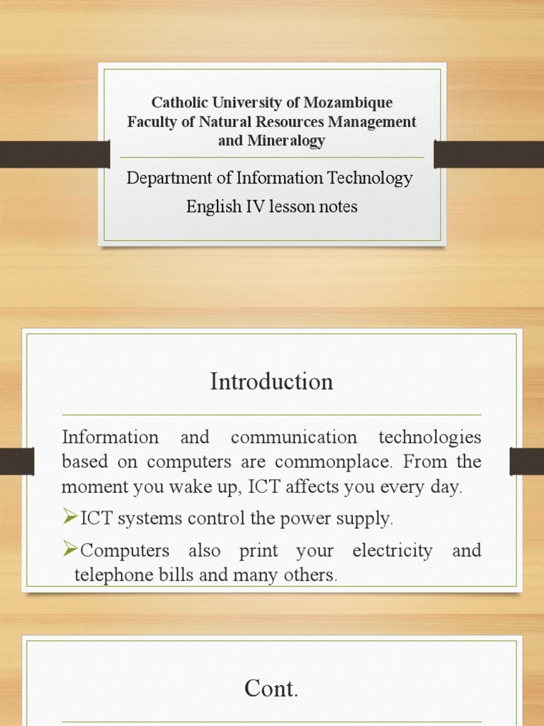 English IV It Lesson Notes | PDF | Microcomputers | Mainframe Computer