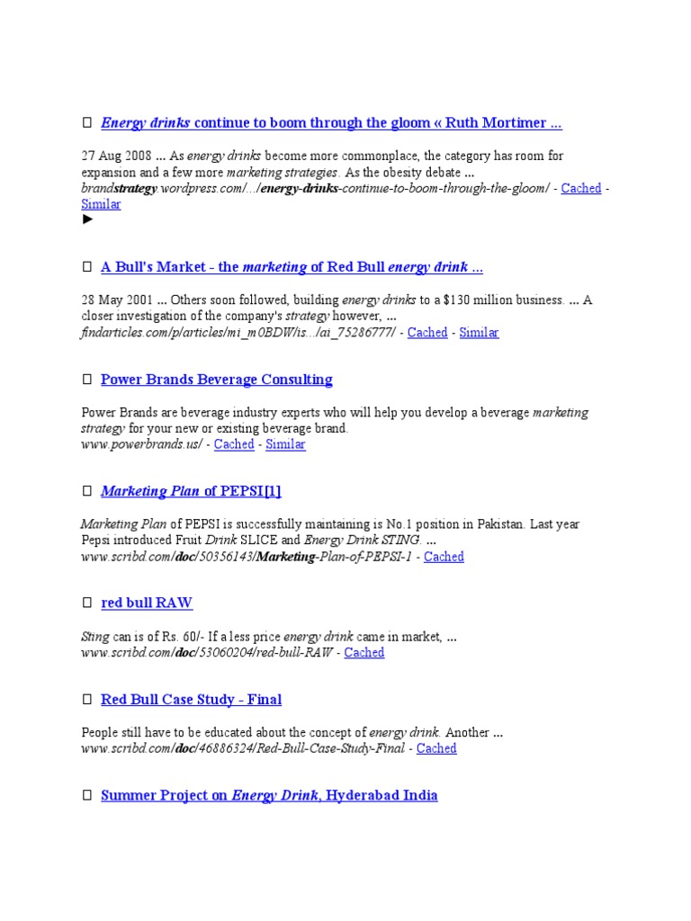 Energy Drinks Continue To Boom Through The Gloom Ruth Mortimer .. | PDF