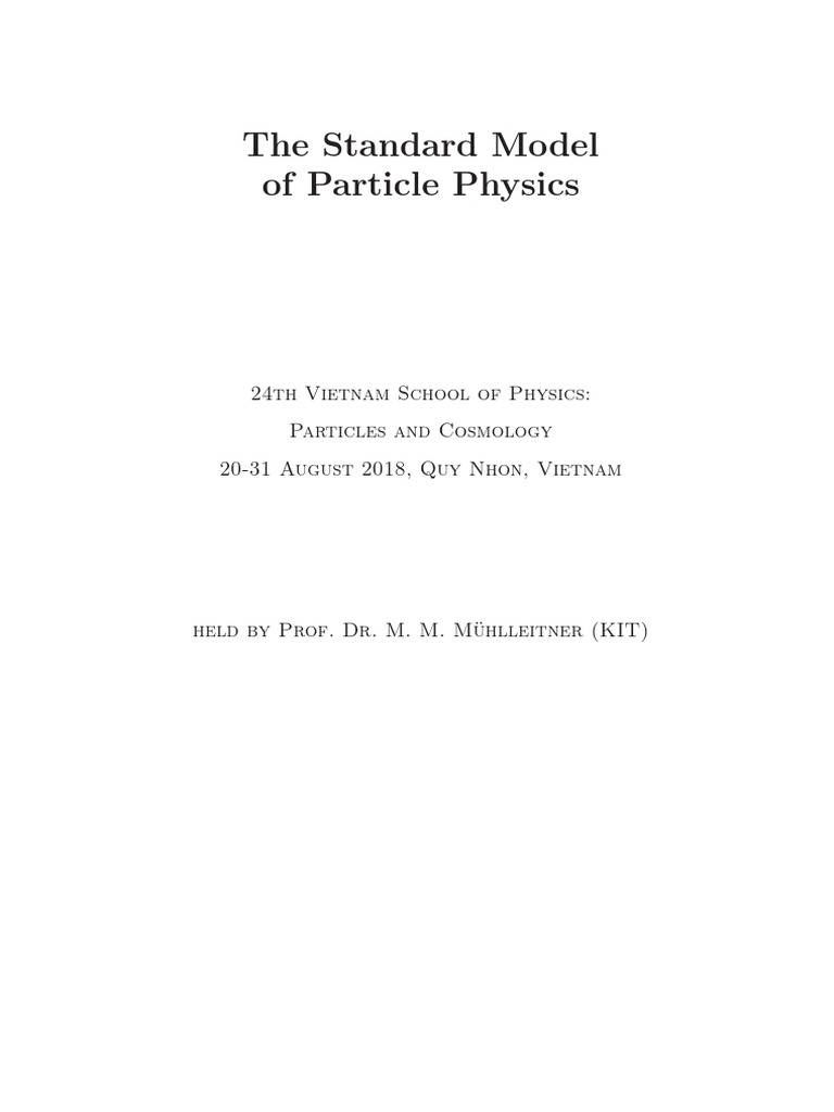The Standard Model of Particle Physics | PDF | Standard Model | Gauge ...