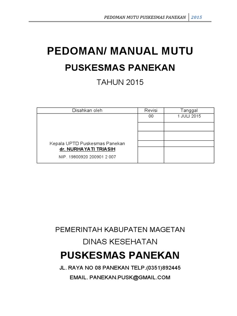 Pedoman Mutu Lab | PDF