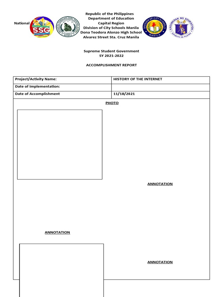 Accomplishment Report Format | PDF
