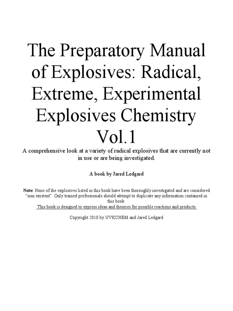 Jared Ledgard - The Preparatory Manual of Explosives - Radical, Extreme ...