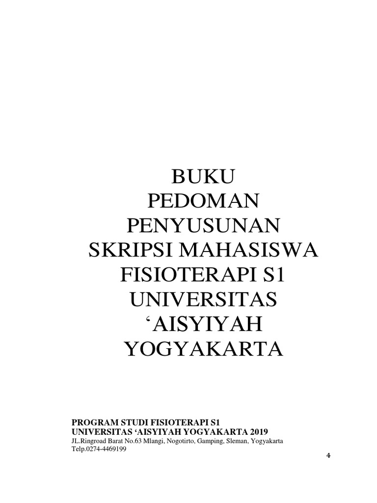 Panduan Skripsi Fisioterapi S1 | PDF