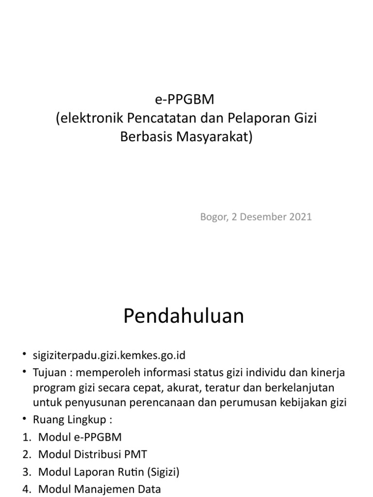Pelatihan E-Ppgbm | PDF | Kesehatan Holistik