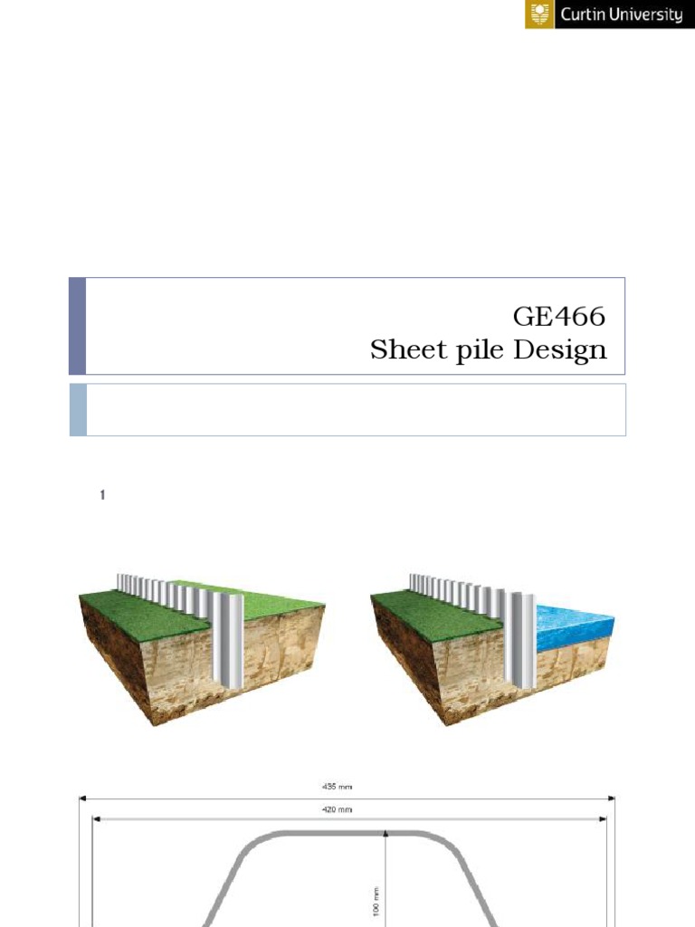 Sheet Pile Design - Lect 10 | PDF | Technology & Engineering