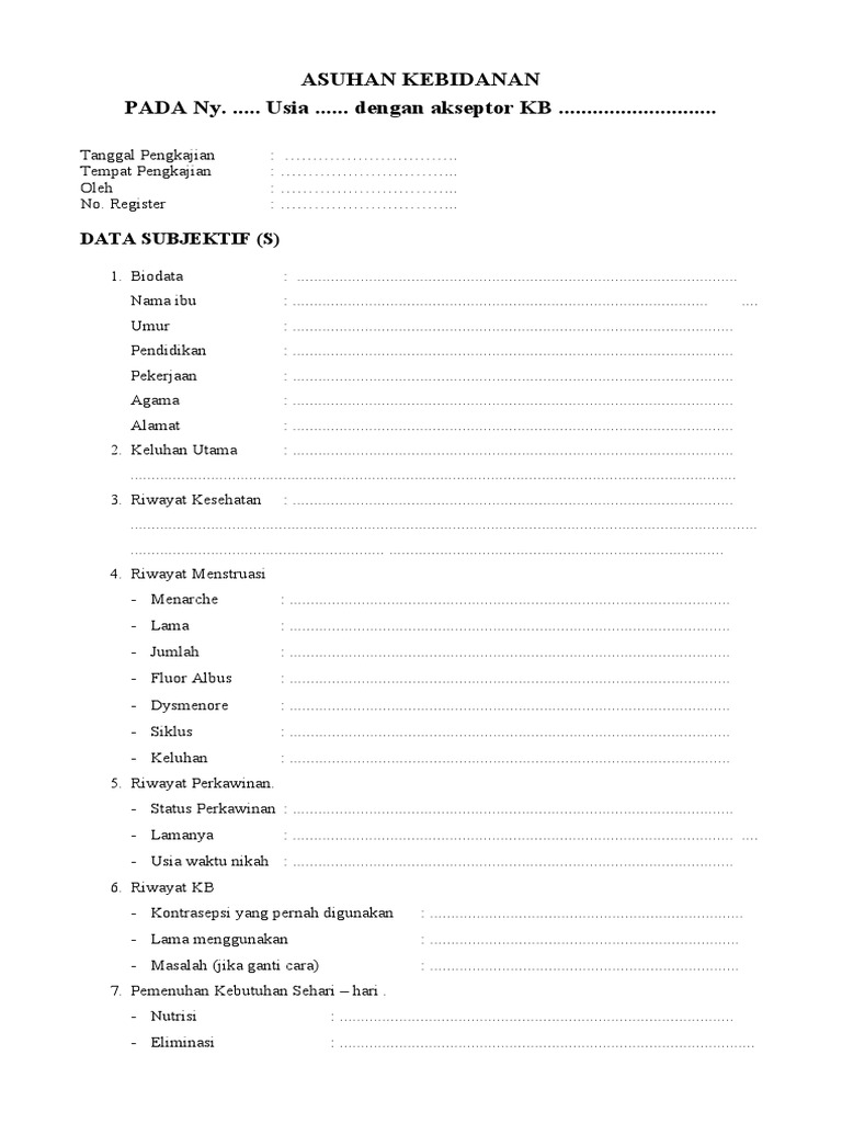 Format Askeb KB | PDF