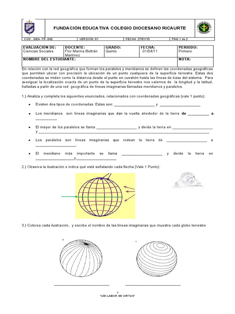 Evaluacion Sociales Grado Quinto Primer Periodo[1]