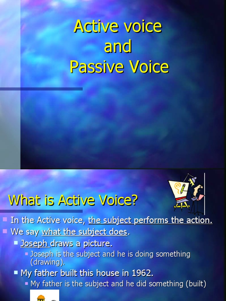 Active vs. Passive Voice | PDF | Perfect (Grammar) | Syntax