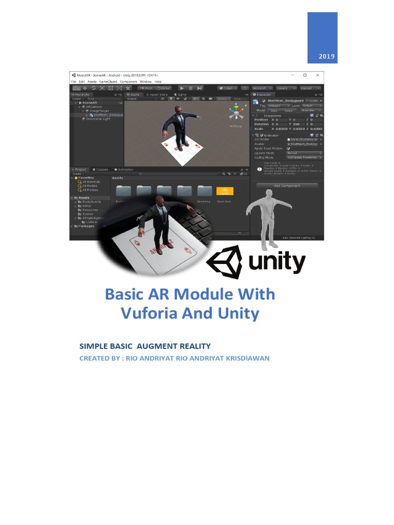 MODUL AR Unity Dengan Vuvoria | PDF