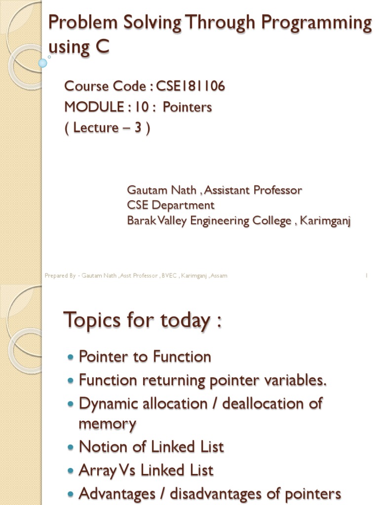 PSPC Module 3 | PDF | Pointer (Computer Programming) | Data PSPC Module 3 | PDF | Pointer (Computer Programming) | Data