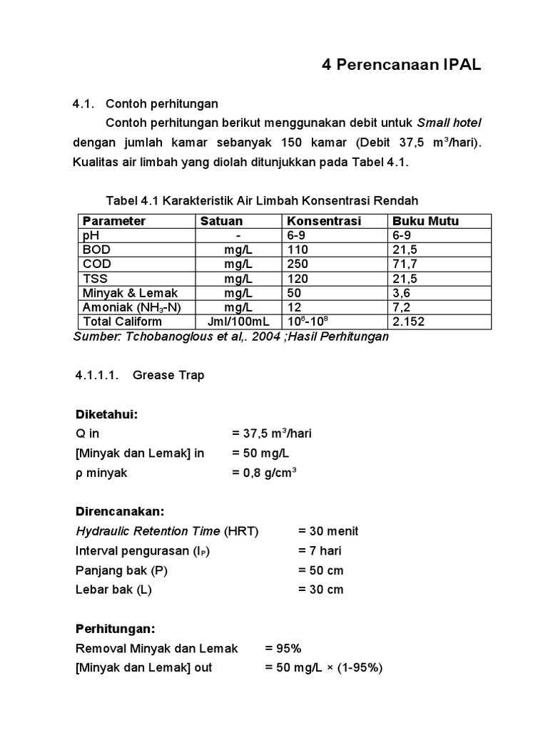 4 Perencanaan IPAL | PDF