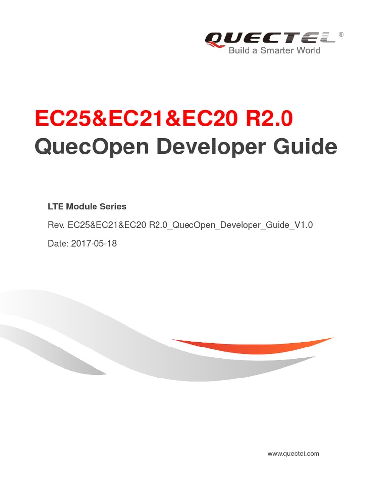 Ec25&Ec21&Ec20 R2.0: Quecopen Developer Guide | PDF | Linux | Computing