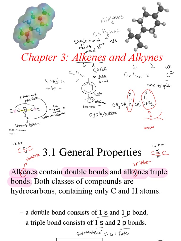Chapter 3 F Alkenes Alkynes Pdf Alkene Chemical Reactions