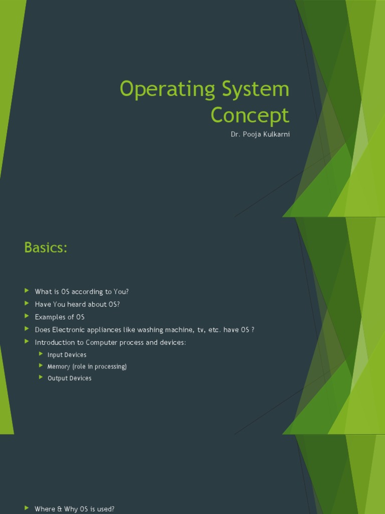 Operating System Concept: Dr. Pooja Kulkarni | PDF | Computers