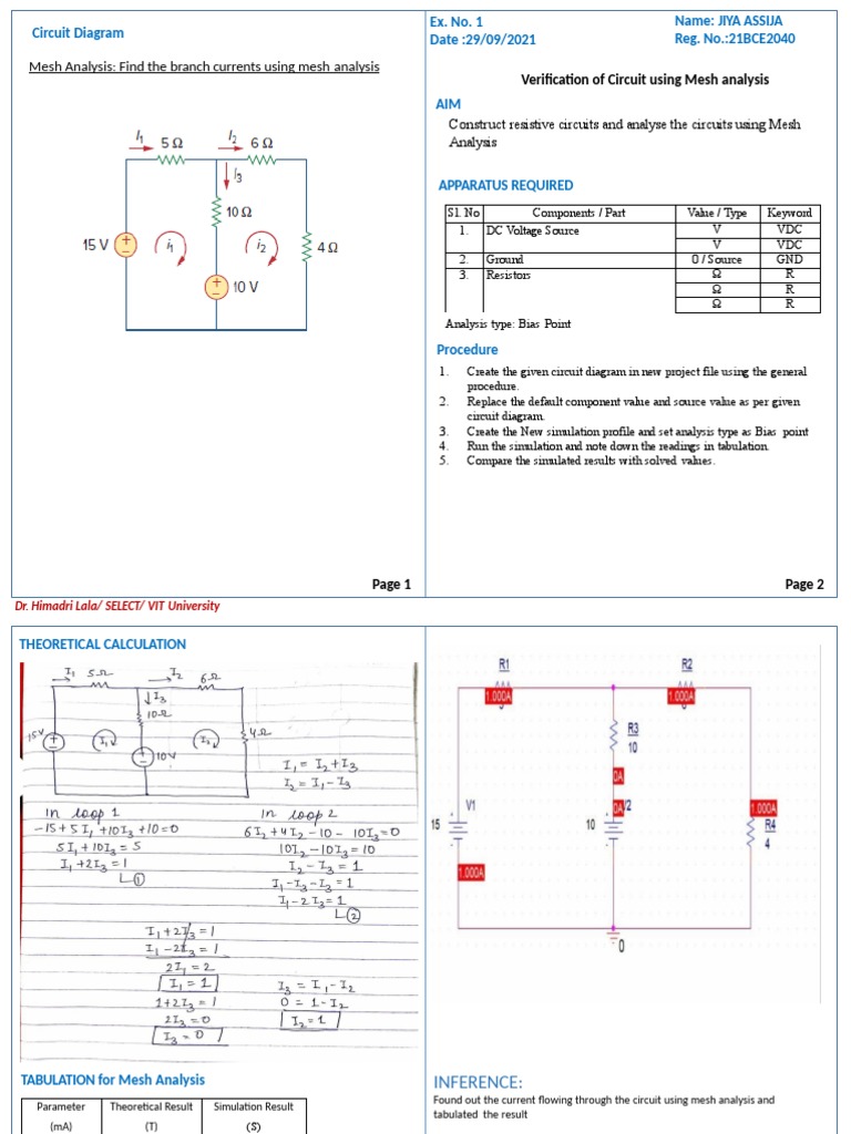 Mesh Analysis: Find The Branch Currents Using Mesh Analysis | PDF ...