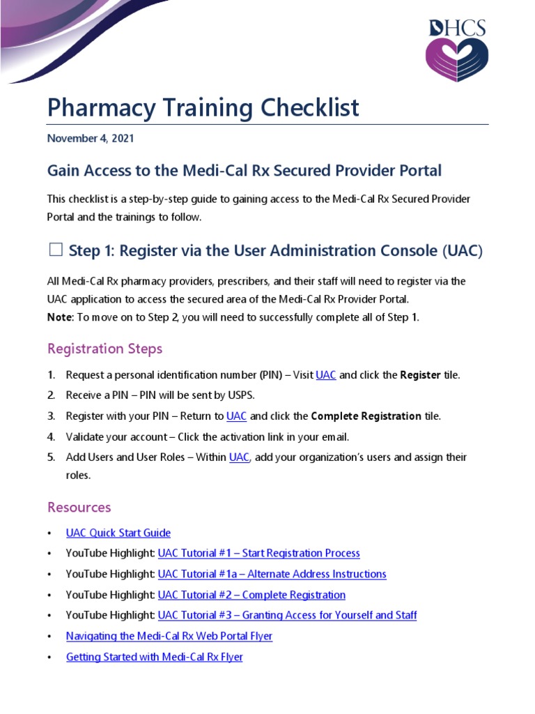 Pharmacy Training Checklist | PDF | Personal Identification Number ...