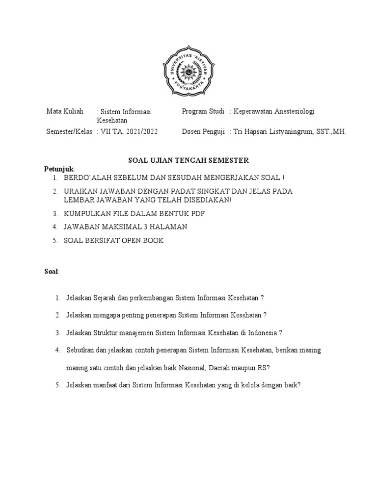 sOAL Uts Sik Ningrum-Dikonversi | PDF