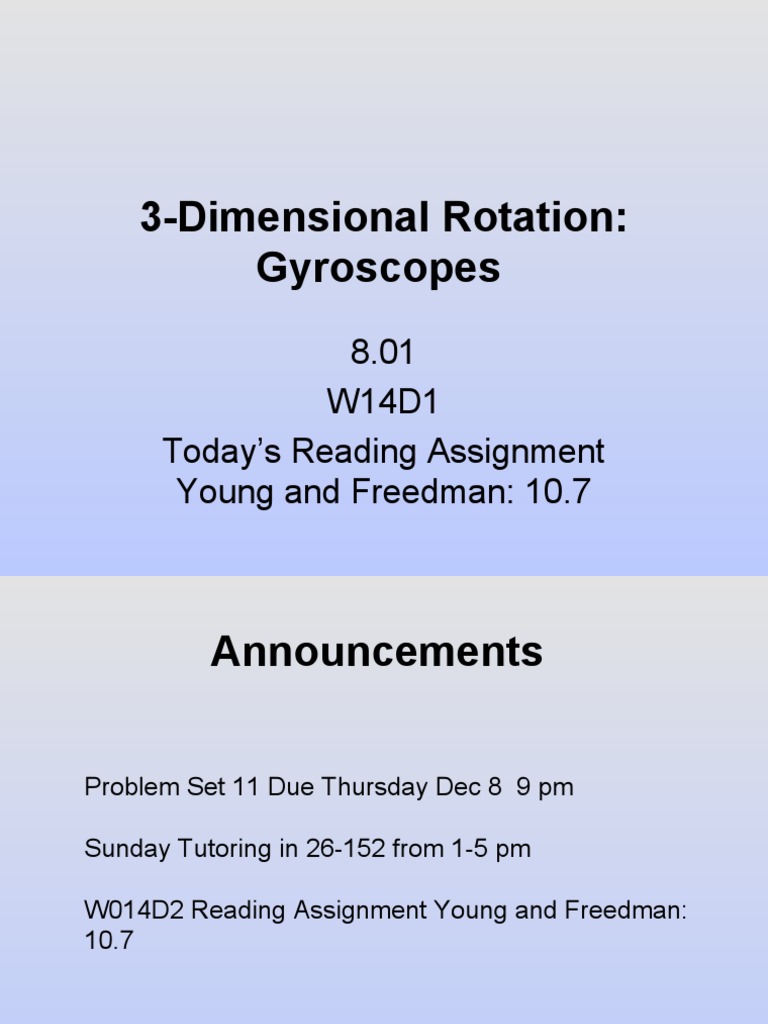 Gyroscopic Motion and Angular Momentum | PDF | Angular Momentum | Torque