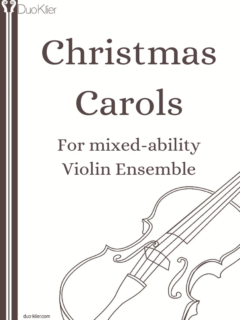 Christmas Carols Violin Ensemble | PDF | Christmas Traditions ...