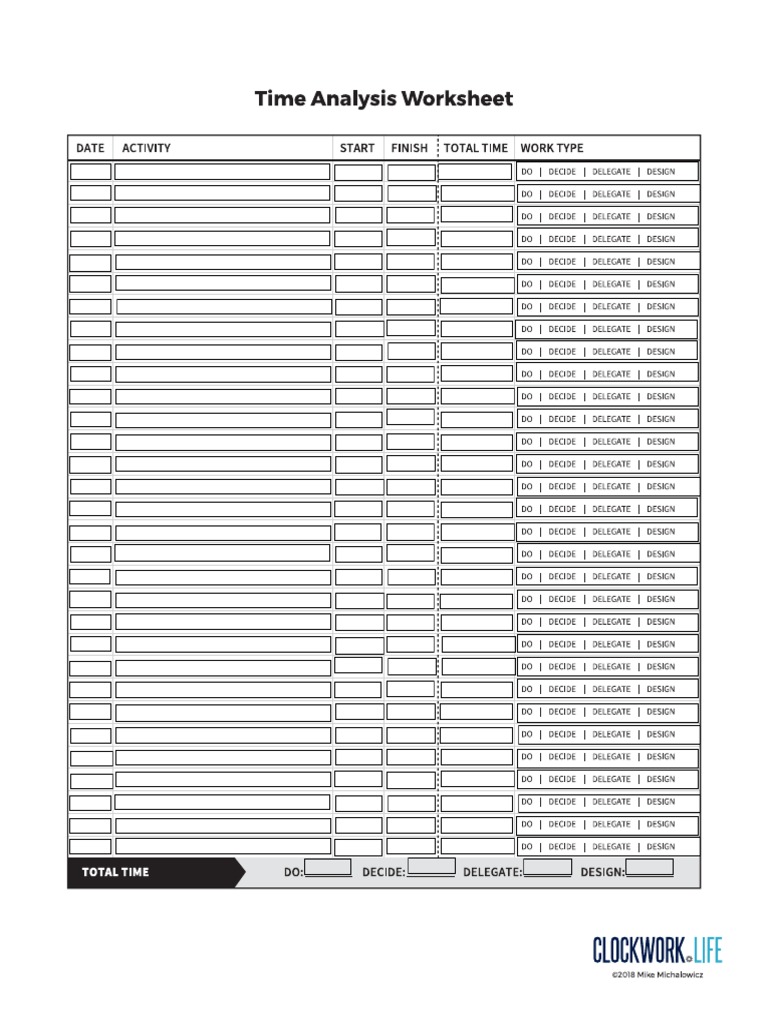20 Time Analysis WS Clockwork Workable | PDF
