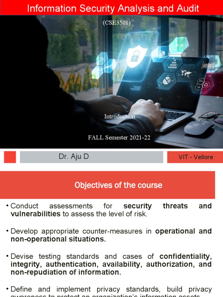 CSE3501 Information Security Analysis and Audit Course Overview | PDF | Information Security ...