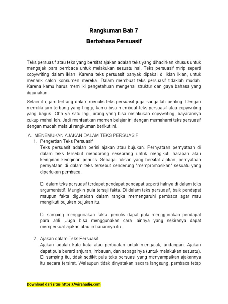 Memahami Teks Persuasif dan Tekniknya | PDF
