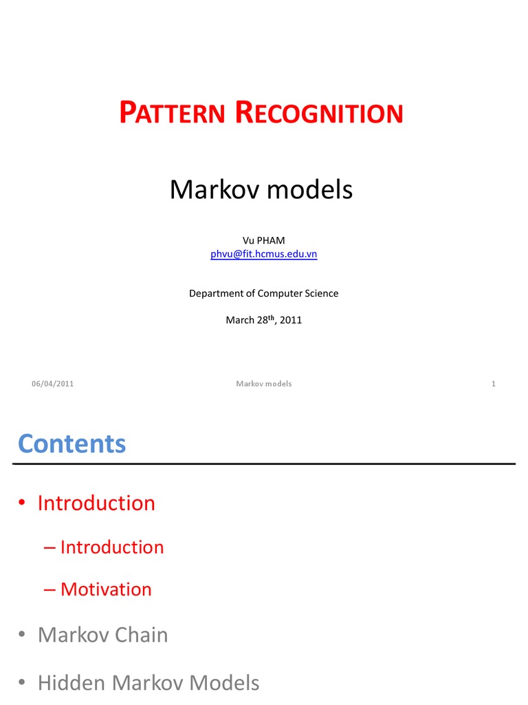 HMM Revisited | PDF | Markov Chain | Applied Mathematics
