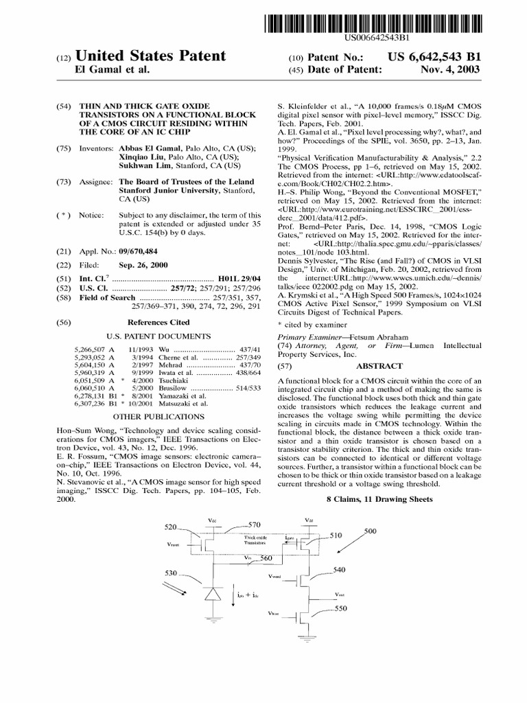United States Patent: (10) Patent No.: US 6,642,543 B1 | PDF ...